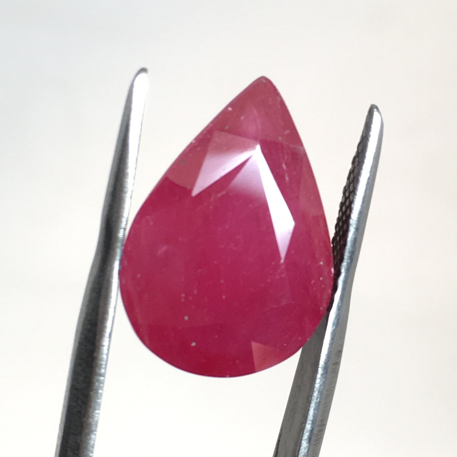 Natural Ruby Pear Shaped Treated Big 8.88 Carat Facetedrubyunique Ruby ...