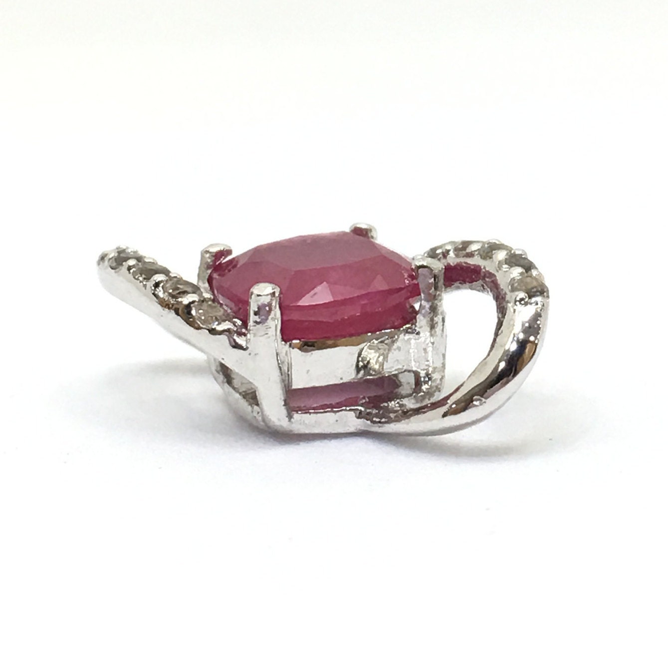 Ruby Pendant Ruby Jewelry Cushion Cut Ruby Pendant - Etsy