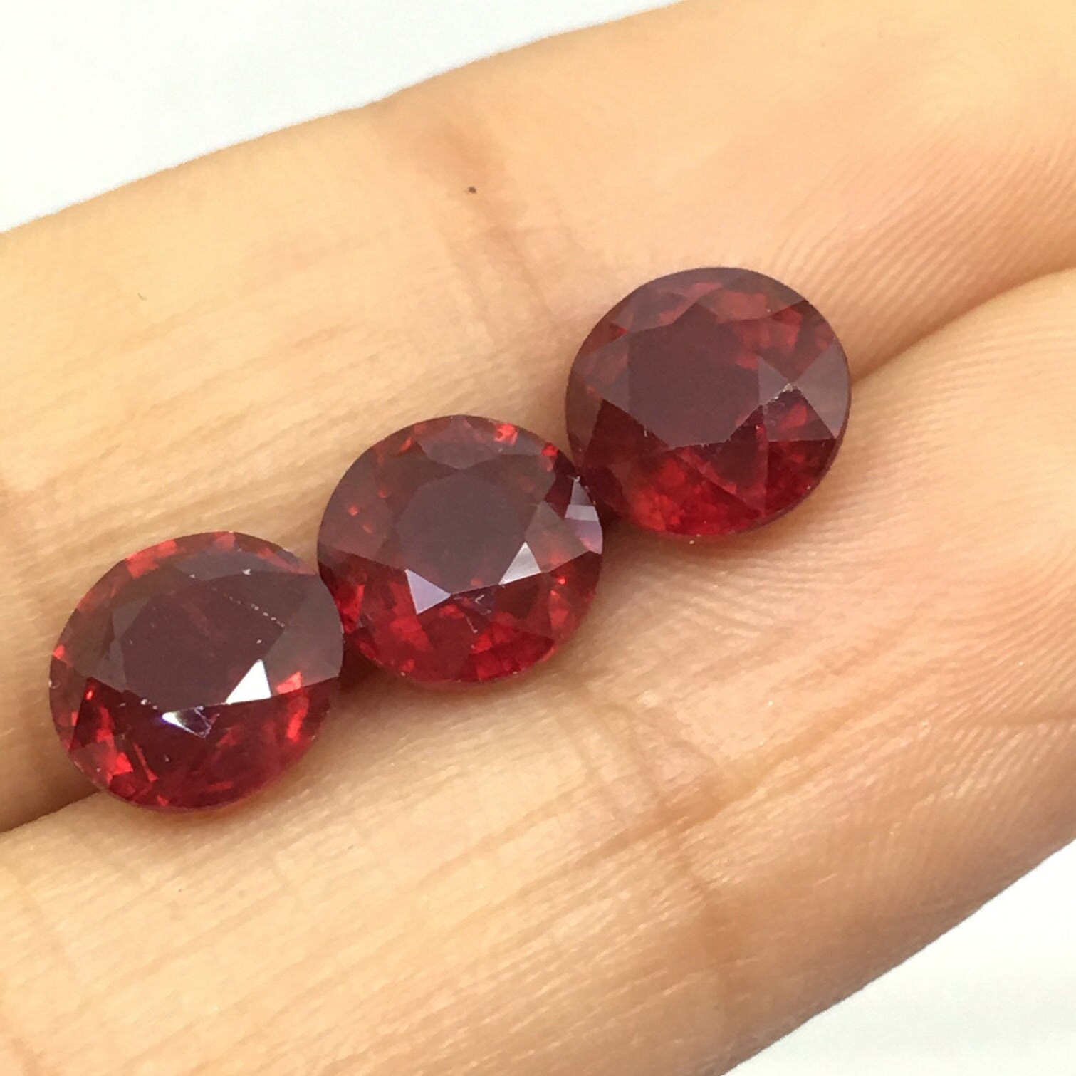 Ruby Natural Red African Ruby Lot 7 mm size 29.89 Ct 16 | Etsy