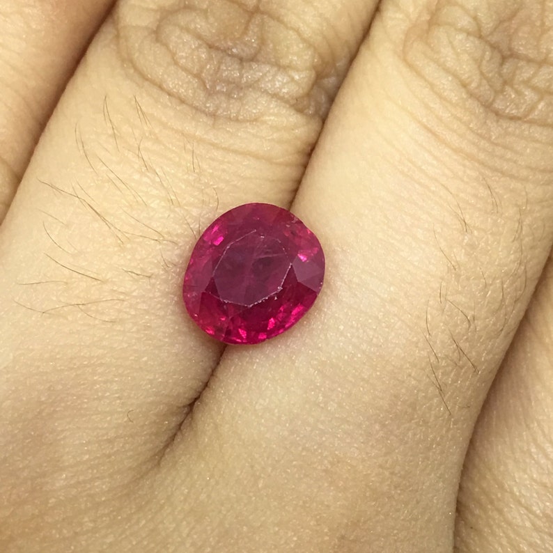 Natural Burmese Ruby 3.02 Ct Natural Pinkish Red Ruby ruby From Mogok ...