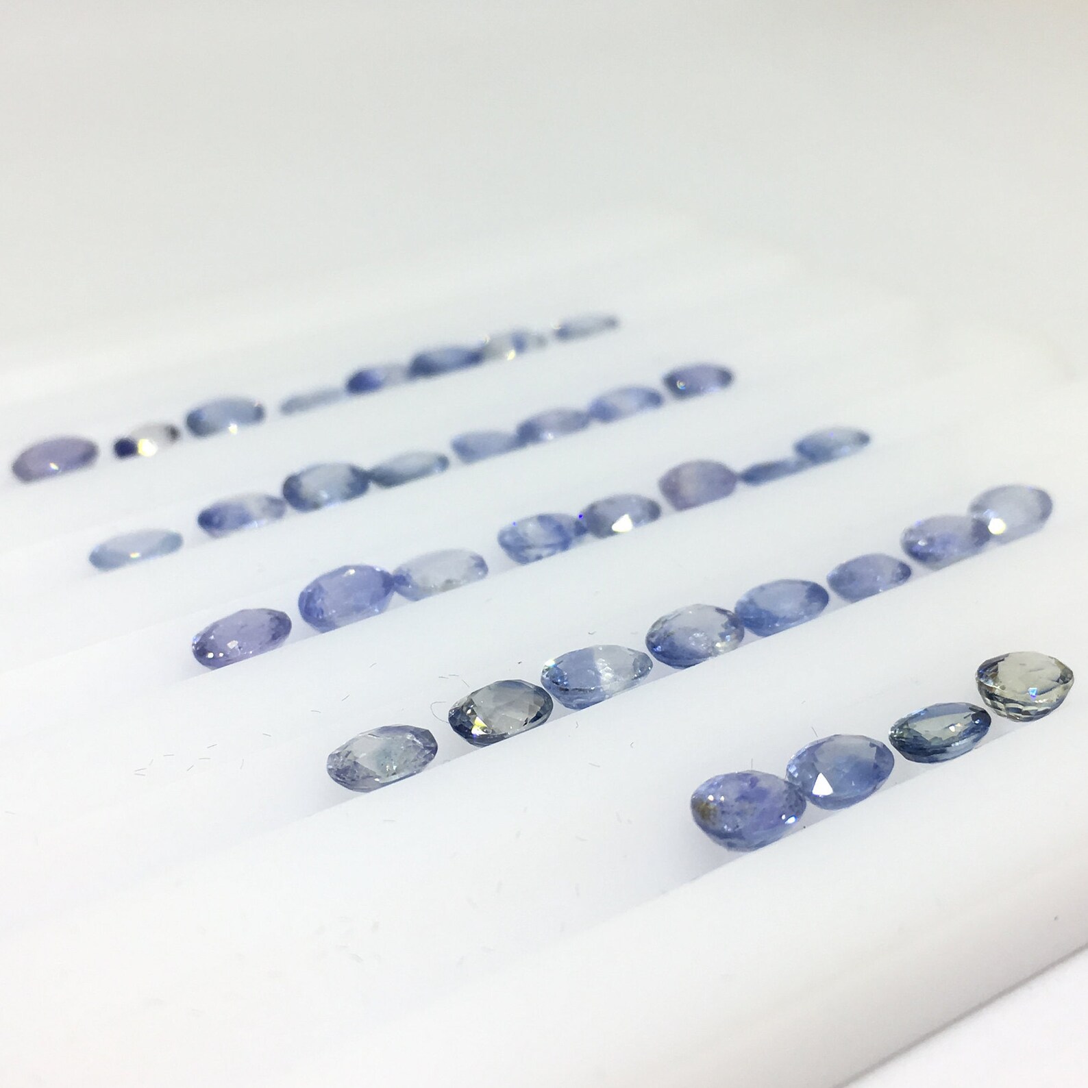 Blue Sapphire Natural ~ Light Blue Ceylon Lavender Sapphire Lot ~16.47 ...