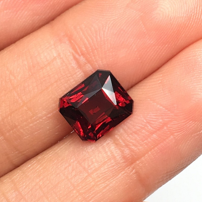 Natural Red Garnet Garnet Gemstone 3.06 Ct Eye Clean - Etsy