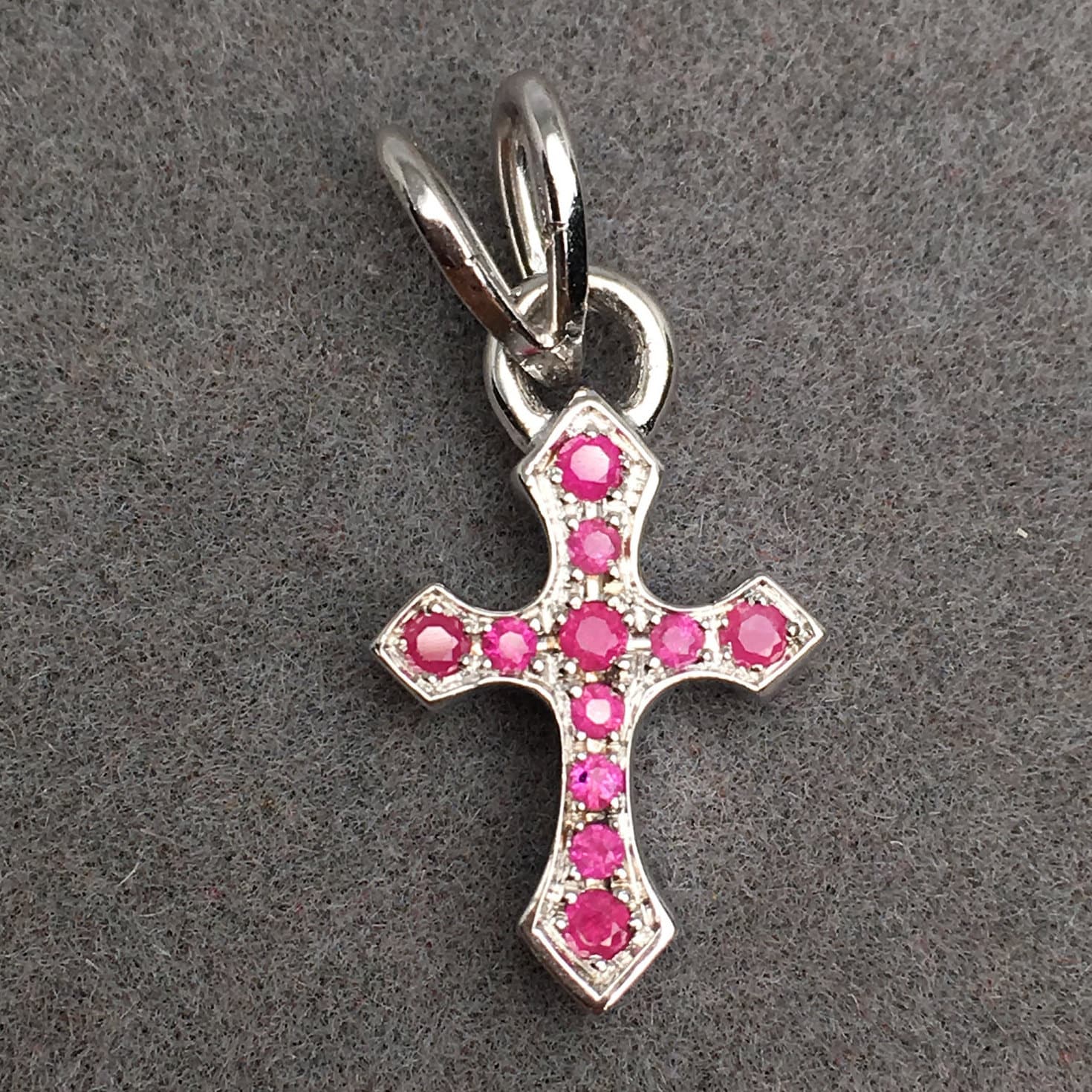 Ruby Cross Cross Pendant With Natural Ruby Red Gems Cross Pendant ...
