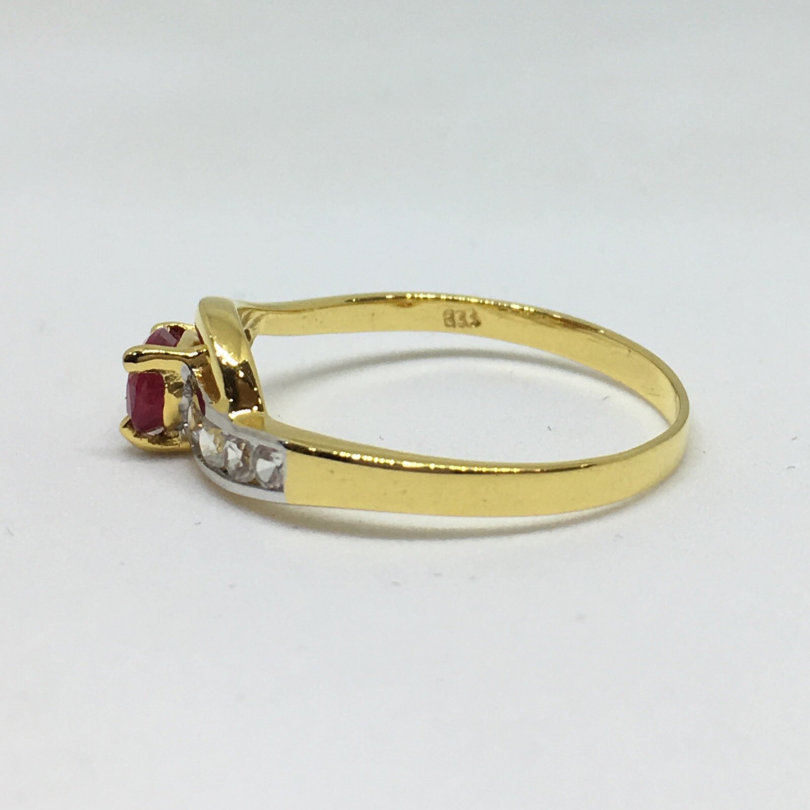 Natural Red Ruby solid 9K Gold Ring ruby Pear Shaped Ring | Etsy