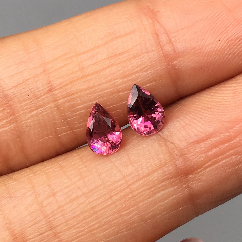 Natural Pink Tourmaline Pear Shaped Genuine Tourmaline Hot | Etsy