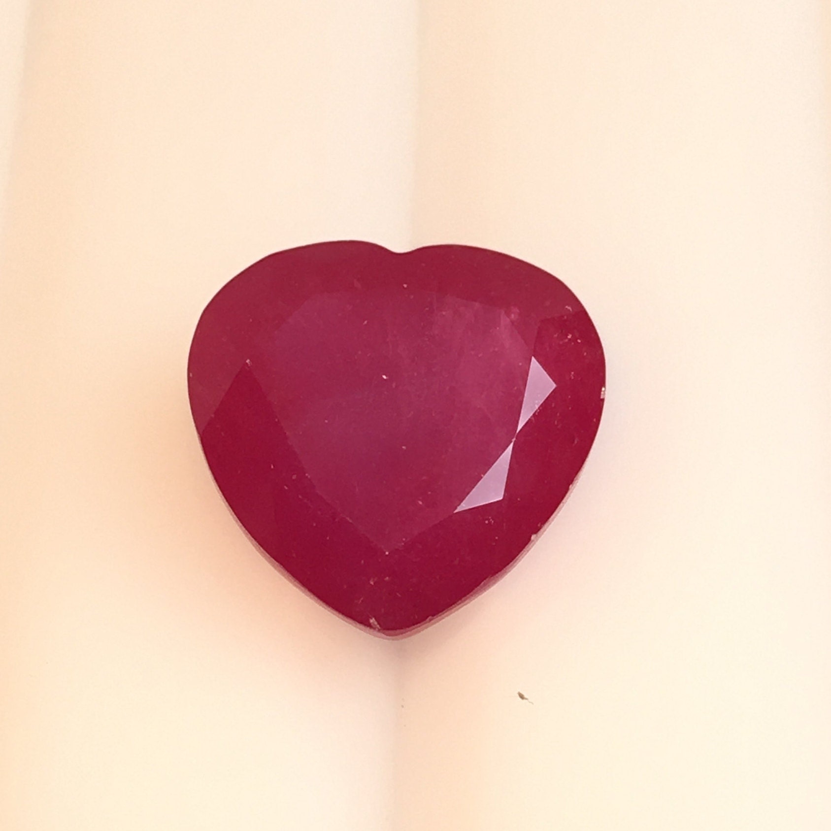 Natural Ruby Heart Shaped Treated 6.64 carat Faceted Ruby | Etsy