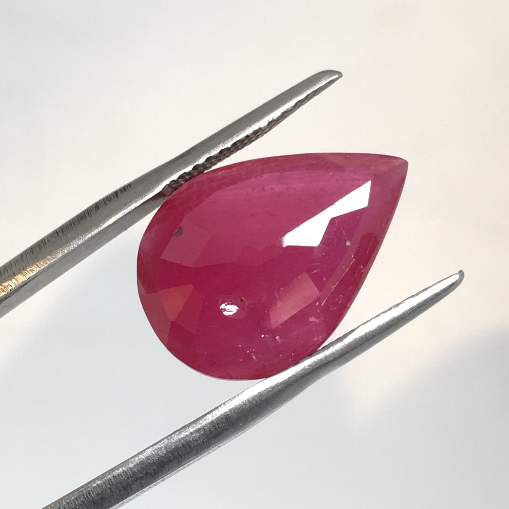 Natural Ruby Pear Shaped Treated Big 8.88 Carat Facetedrubyunique Ruby ...