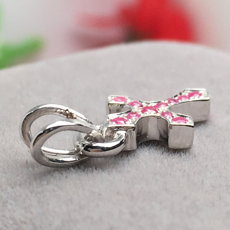 Ruby Cross Cross Pendant With Natural Ruby Red Gems Cross - Etsy