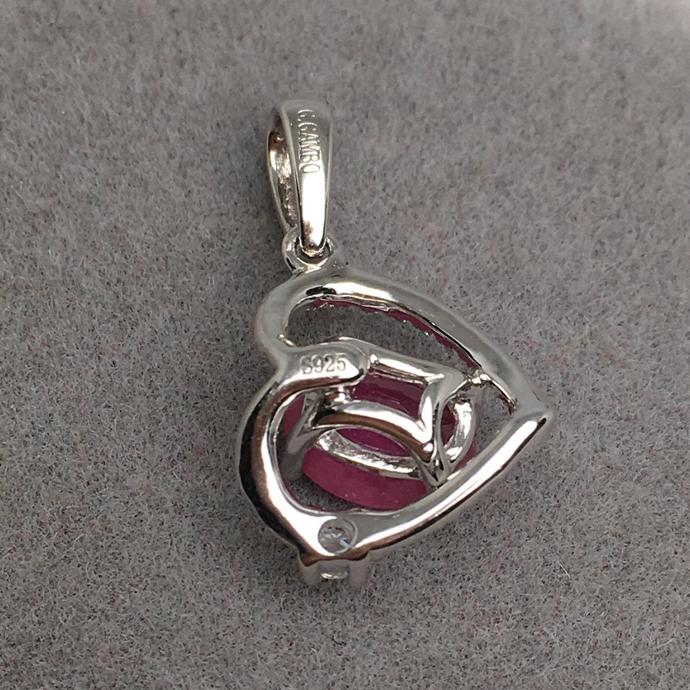 Ruby Pendant Ruby Jewelry Heart Shape Pendant beautiful Ruby ...