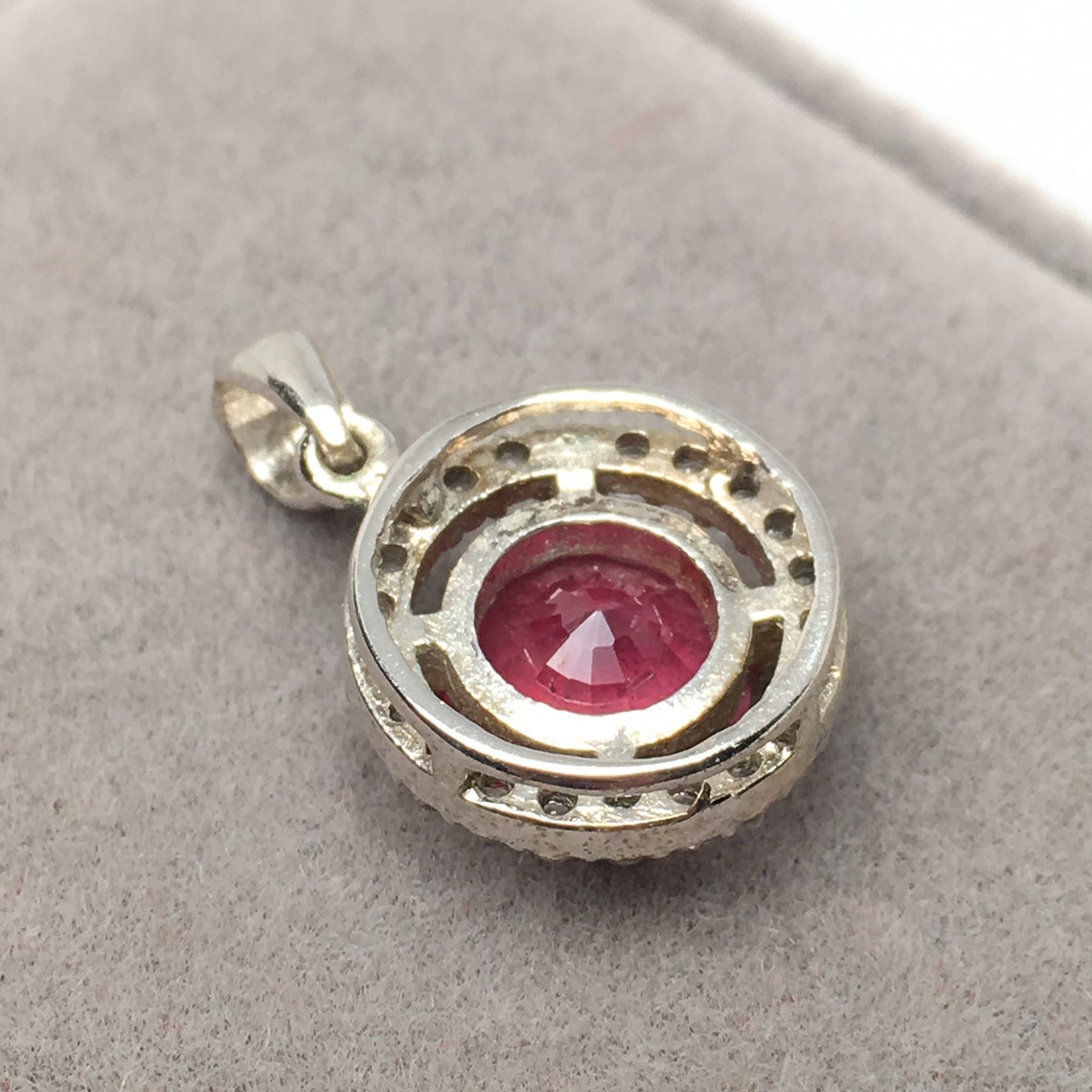 Vintage Style Ruby Pendant Ruby Jewelry beautiful Round Ruby - Etsy