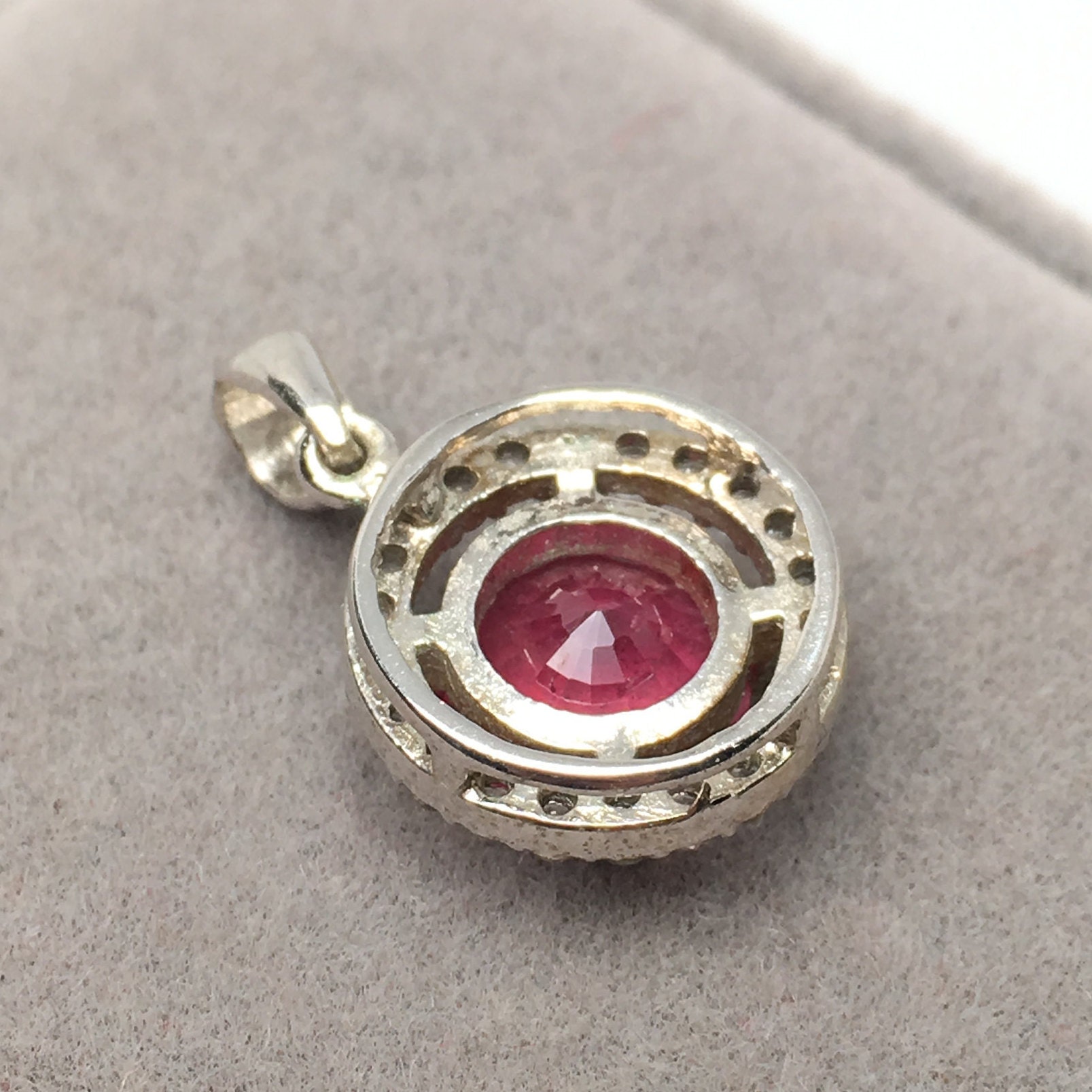 Vintage Style Ruby Pendant Ruby Jewelry beautiful Round Ruby ...