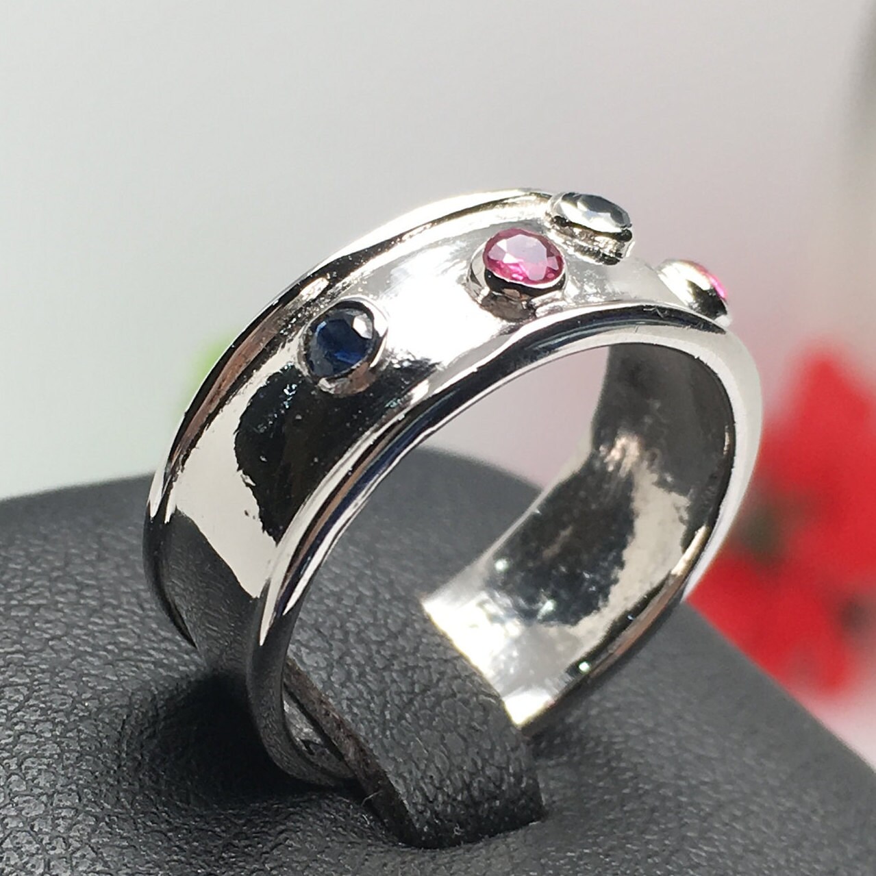 Natural Ruby Unisex Ring Multistone Jewelry unisex Jewelry - Etsy