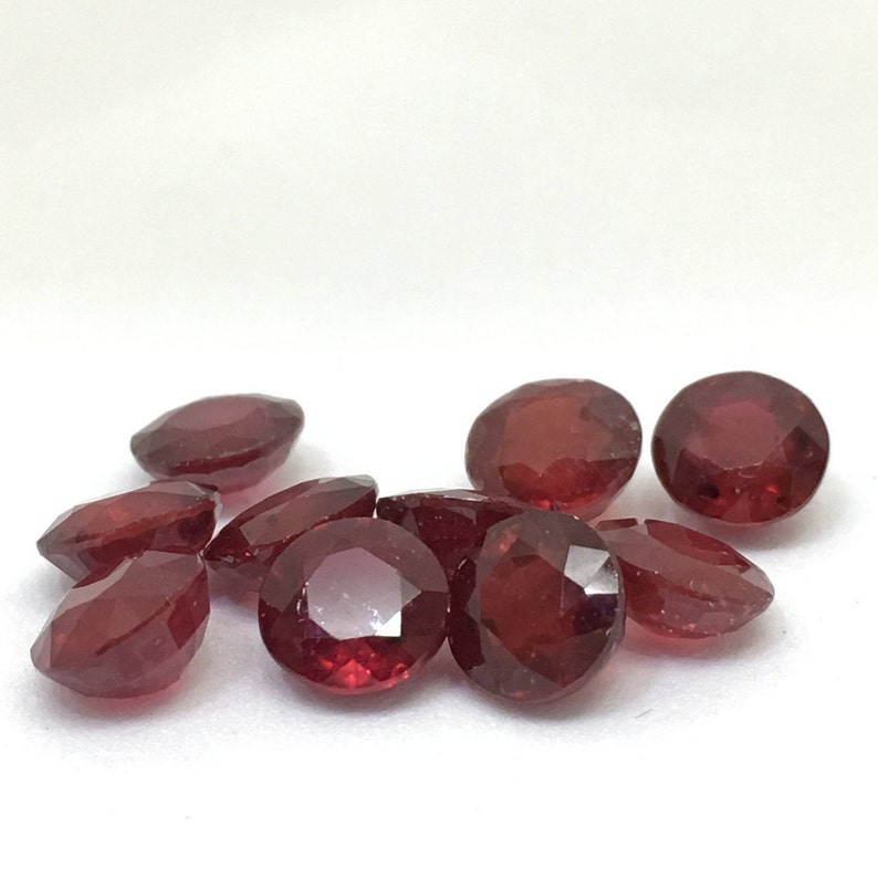 Ruby Natural ~red African Ruby Lot ~5.9 Mm Size 10.68 Ct ~10 Pcs Lot ...