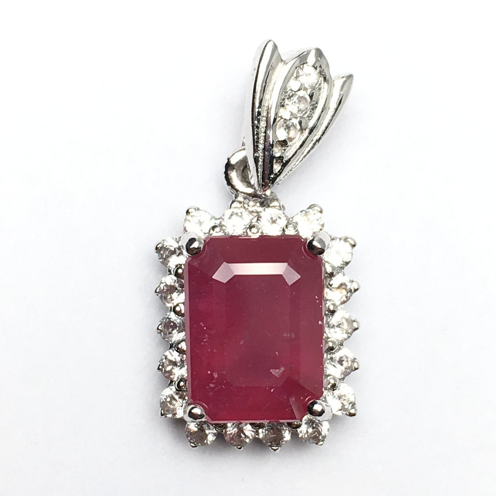 Vintage Style Ruby Pendant Ruby Jewelry Gemstone Pendant - Etsy