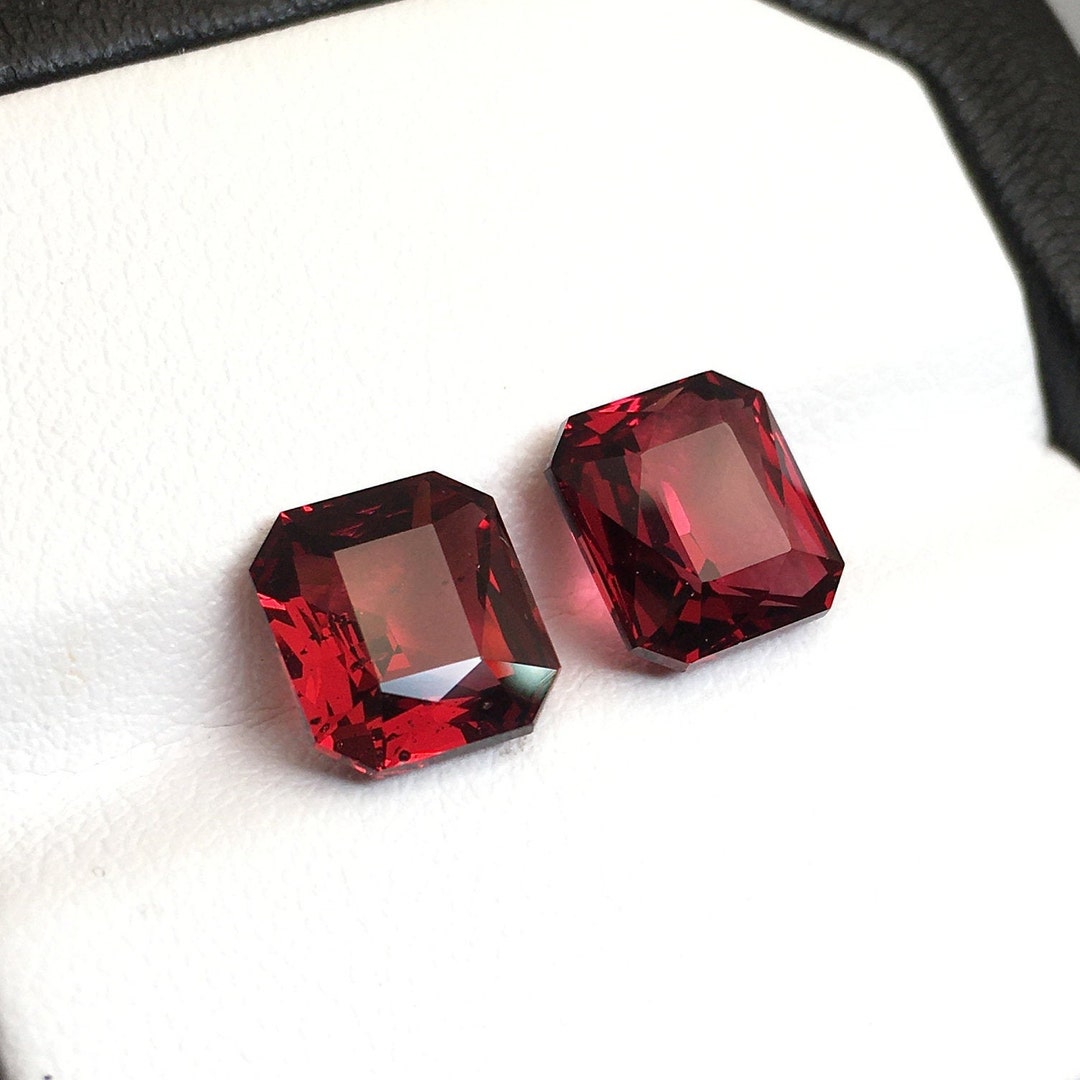 Natural Red Garnet Pair ~ Garnet Gemstones ~7.04 Ct 2pcs Eye Clean ...