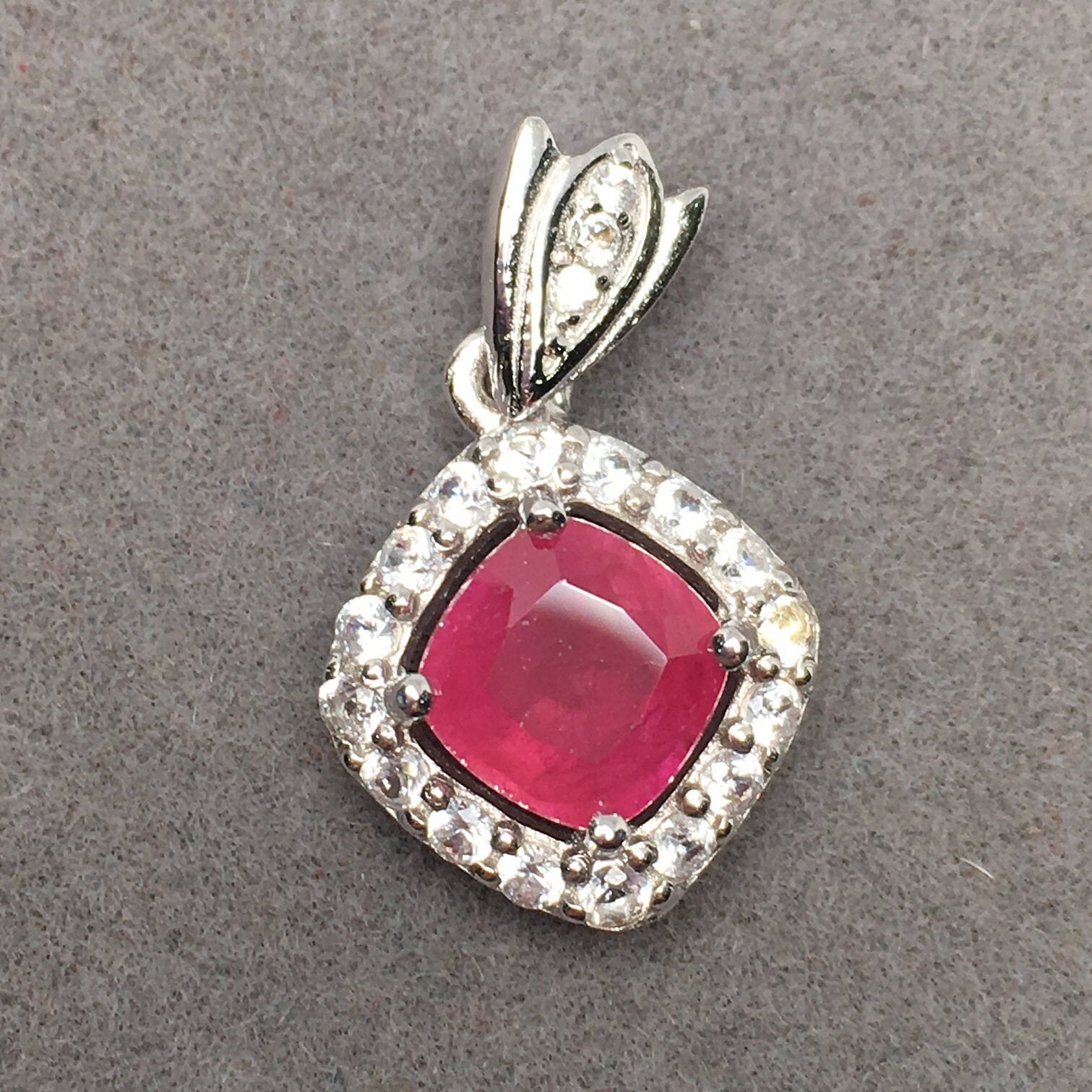 Vintage Style Ruby Pendant Ruby Jewelry Gemstone Pendant - Etsy