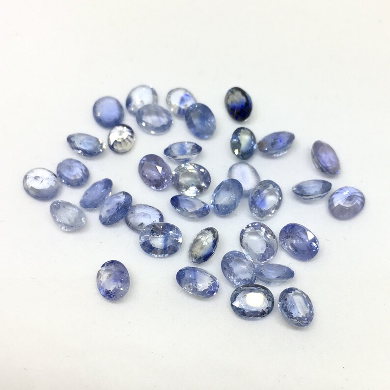 Blue Sapphire Natural ~ Light Blue Ceylon Lavender Sapphire Lot ~16.47 ...