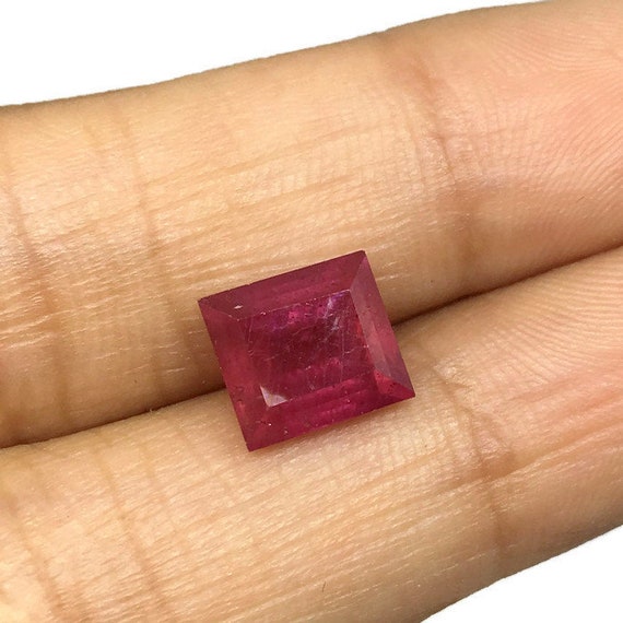 Natural Ruby Treated 3.2 Ct Faceted Cut Ruby Ruby for Your | Etsy