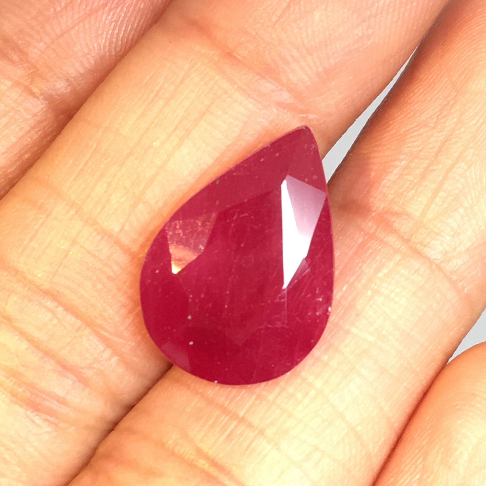 Natural Ruby Pear Shaped Treated Big 8.88 Carat - Etsy