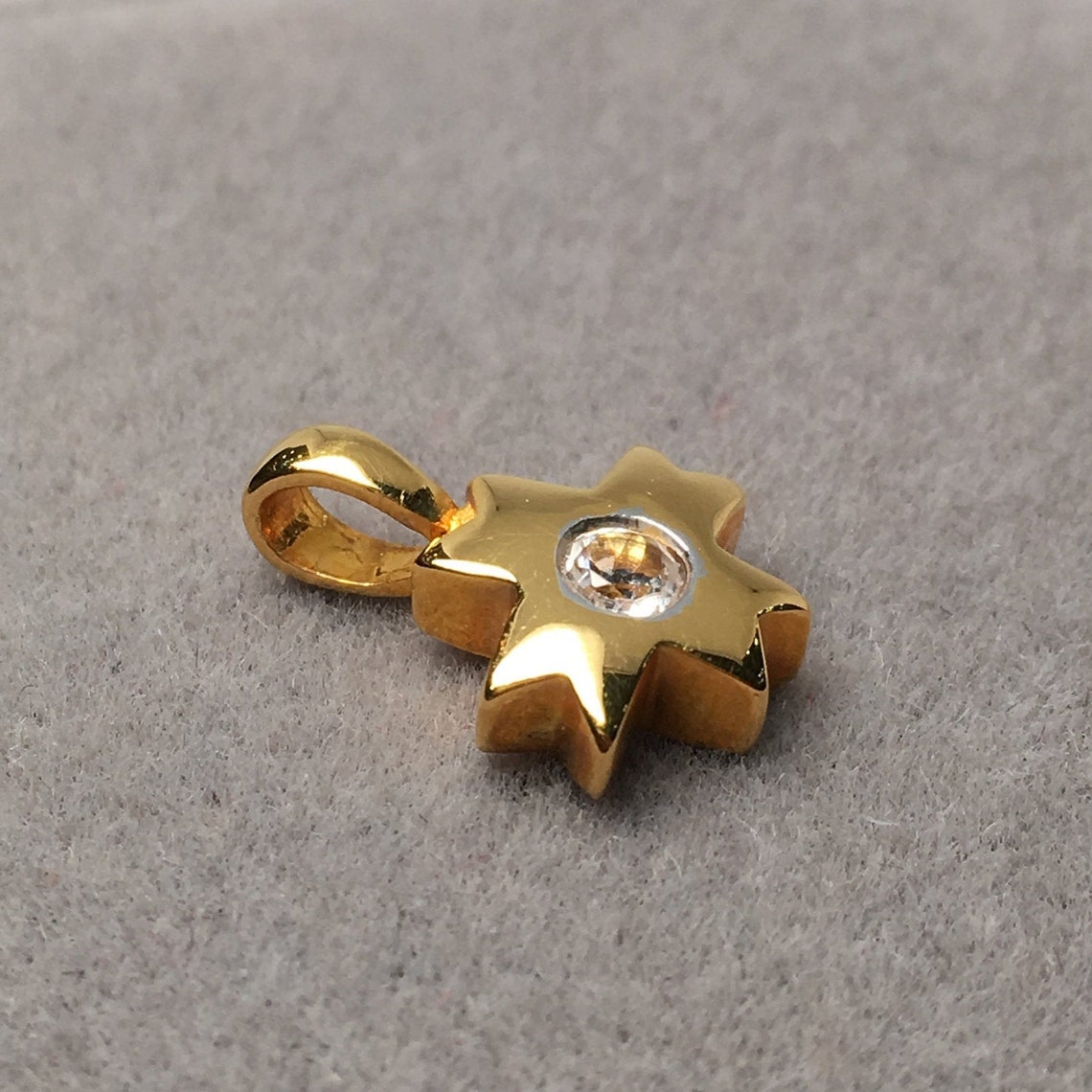 Gold Pendant good Luck Charm Gold Pendant 18K Gold and | Etsy