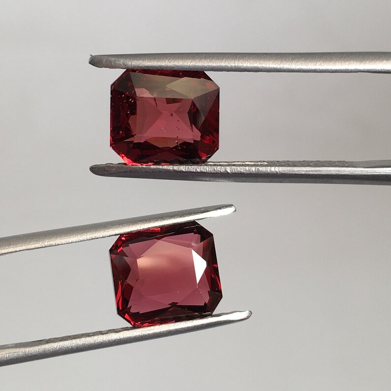 Natural Red Garnet Pair Garnet Gemstones 7.04 Ct 2pcs Eye - Etsy