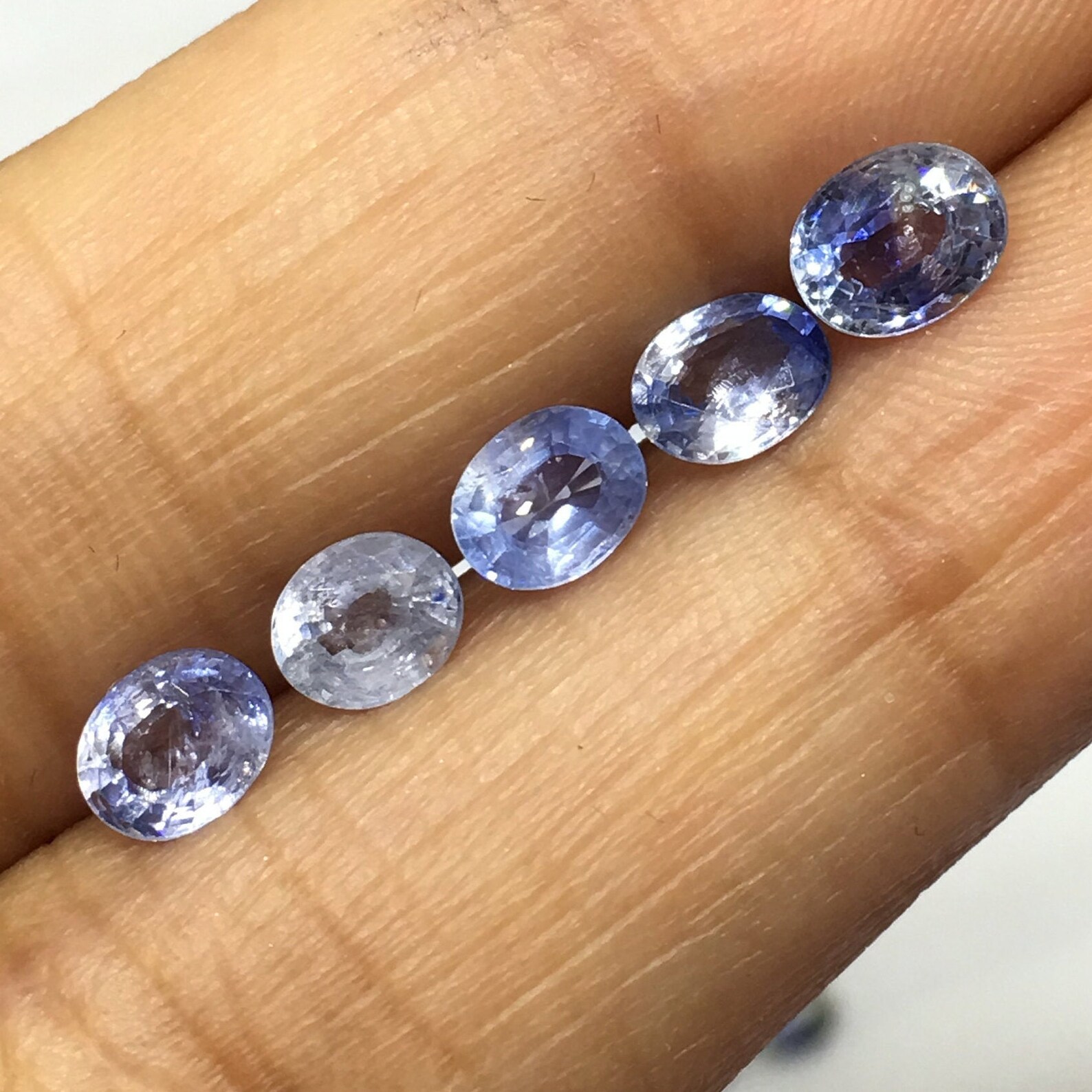Blue Sapphire Natural ~ Light Blue Ceylon Lavender Sapphire Lot ~16.47 ...