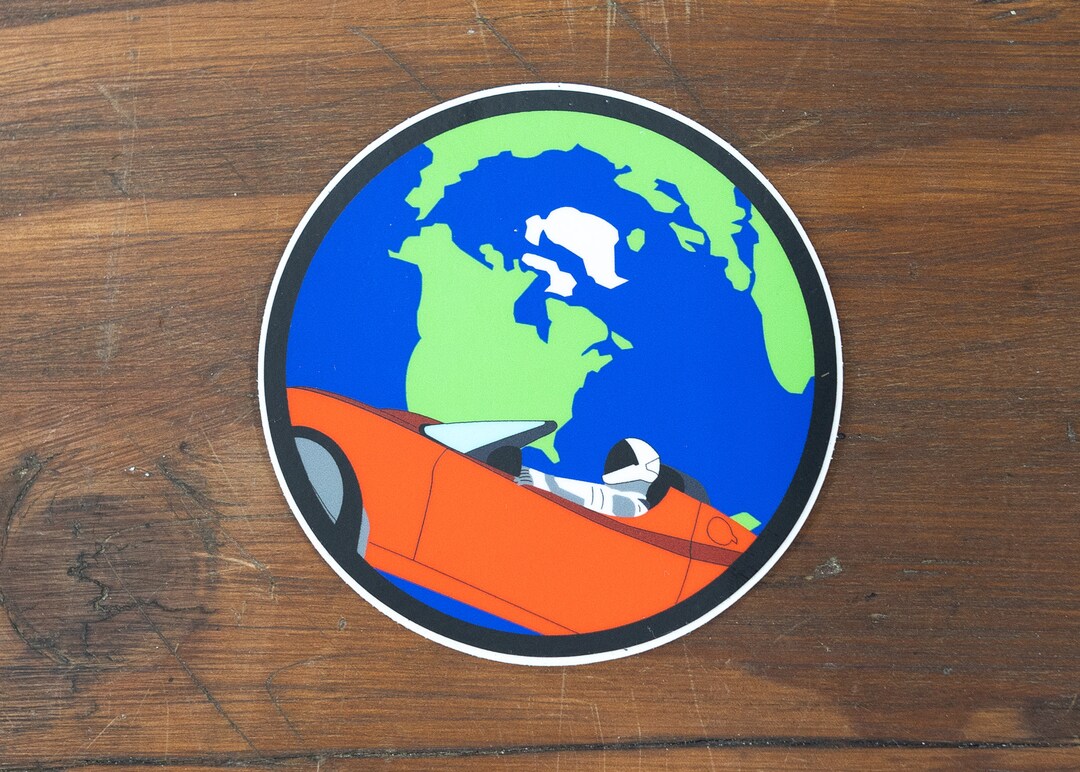 Starman Roadster Laptop Sticker Spacex Tesla BFR Falcon Heavy NASA ...