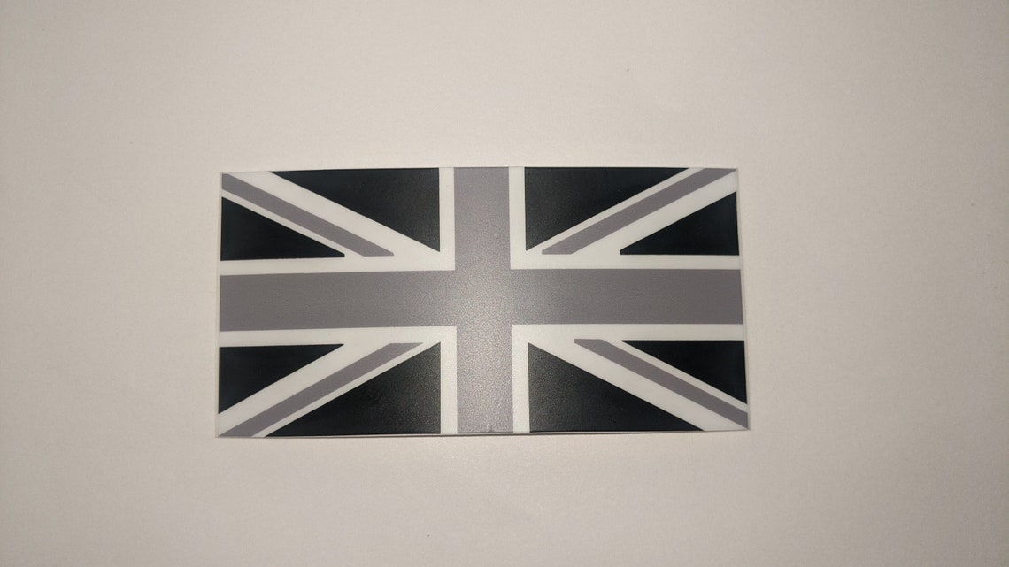 Union Jack, British Flag Vinyl Bumper Sticker, Black, Mini - Etsy