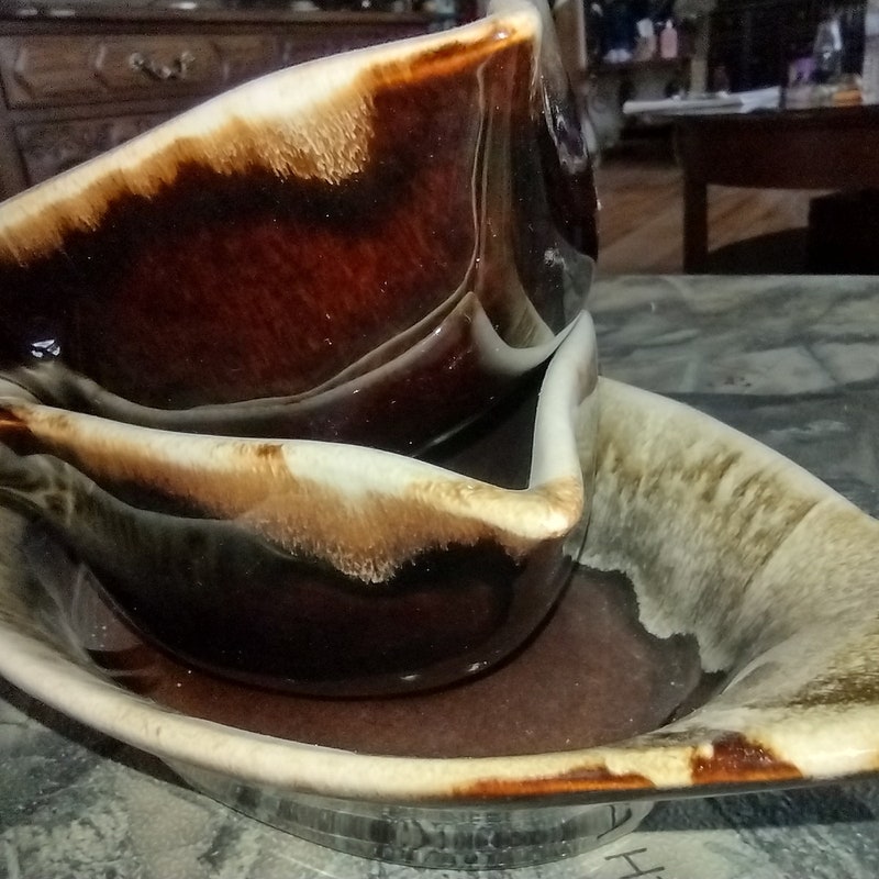 Brown Drip Dishes - Etsy