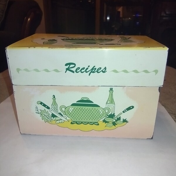 Metal Recipe Box - Etsy