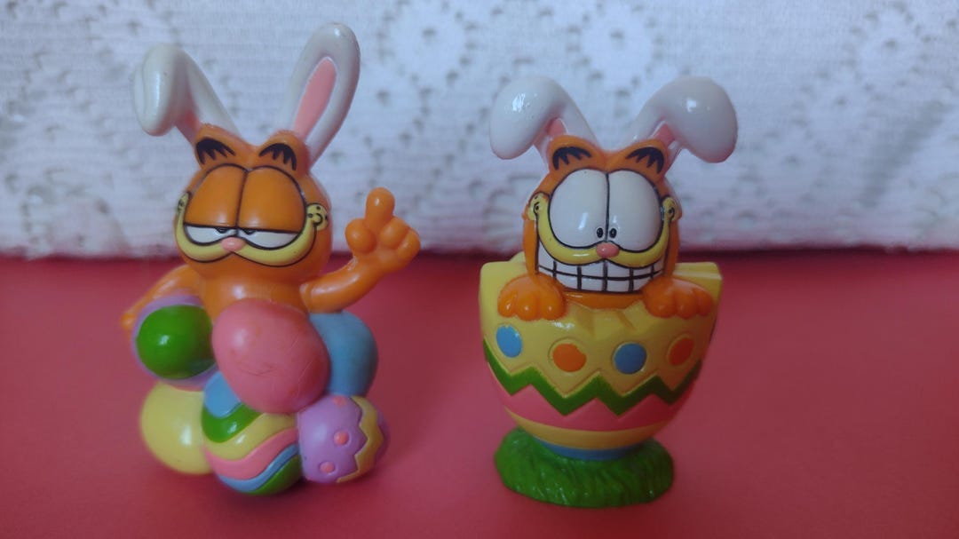 Vintage Garfield Easter Ornaments Paws 1 & 2 - Etsy