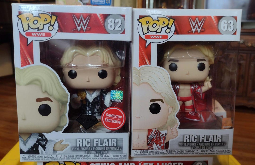 WWE Ric Flair Funko Pops: Red Robe #63 & Gamestop Exclusive #82 - Etsy