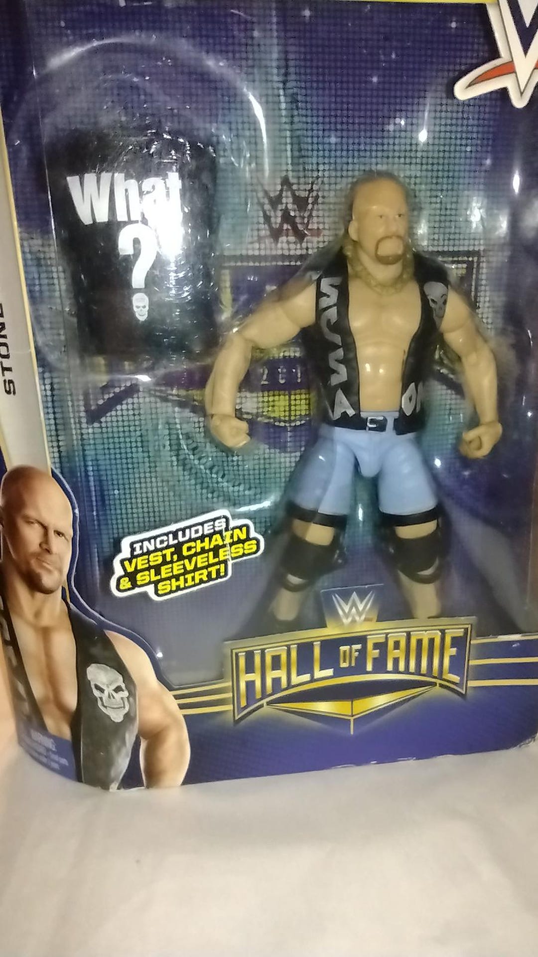 WWE Hall of Fame Stone Cold Steve Austin Action Figure With Vest "what ...