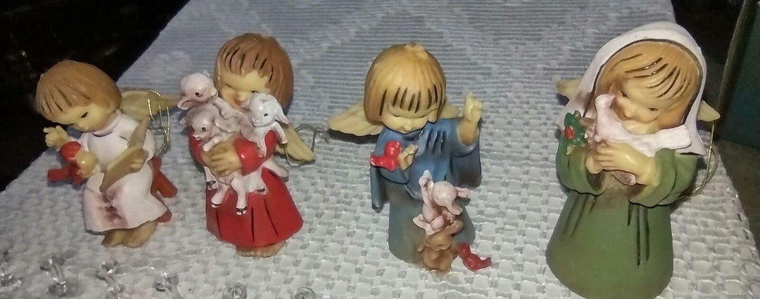 Vintage Celluloid Christmas Caroler Ornament Set of 4 - Etsy