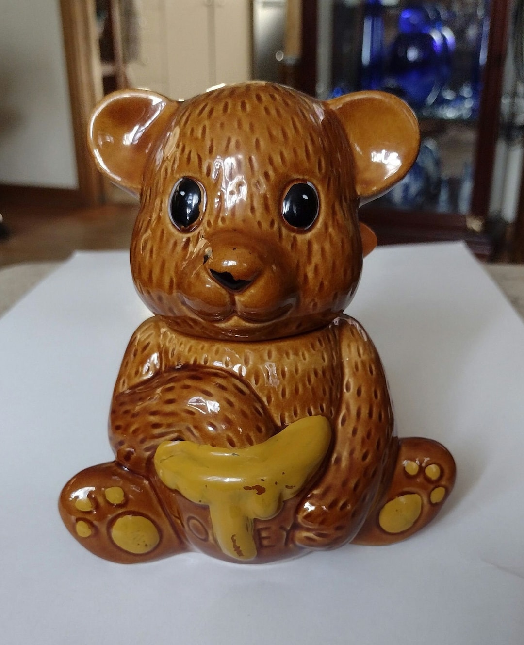 Vintage Ceramic Honey Bear Pot - Etsy