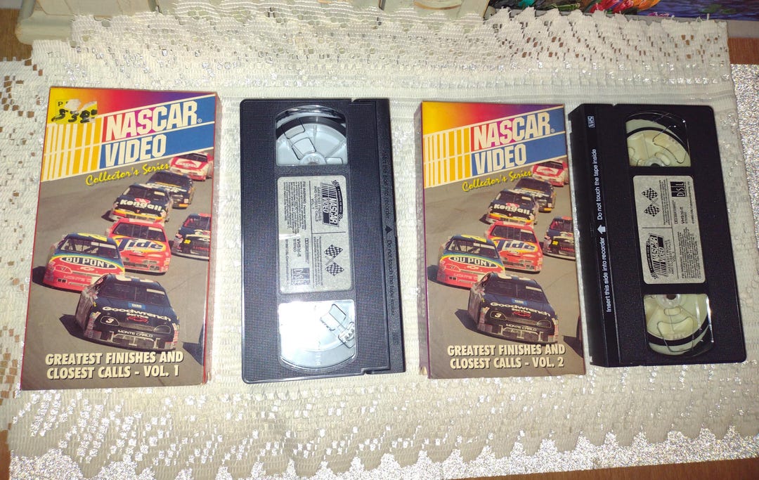 Vintage NASCAR Greatest Finishes and Closest Calls Volume 1 & 2 VHS Set ...