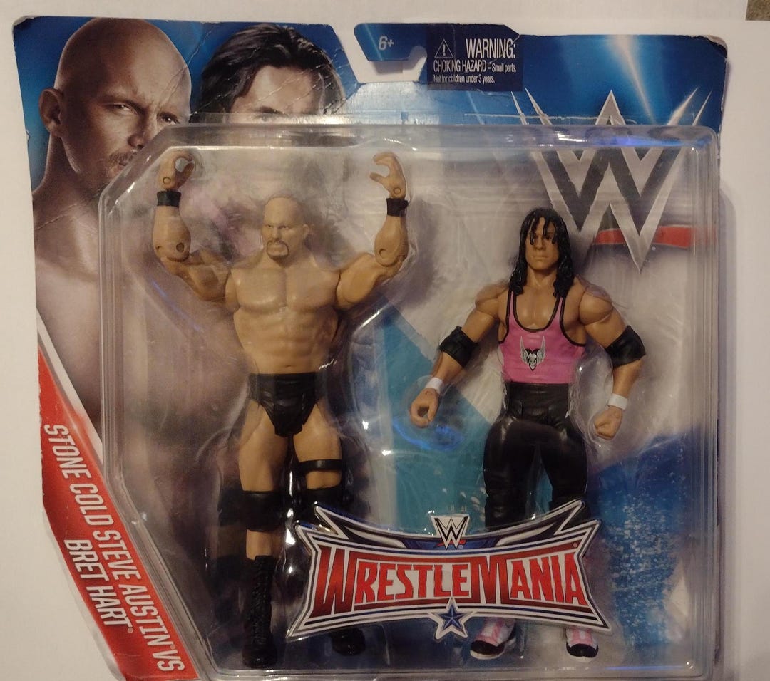 WWE Stone Cold Steve Austin Vs Bret Hart Action Figures - Defining ...