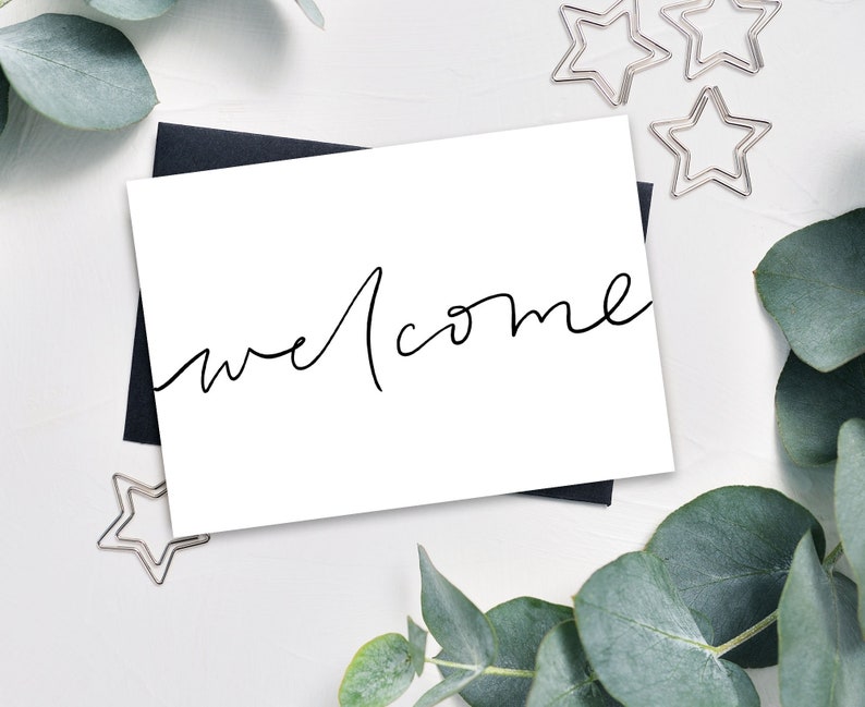 Postcard Welcome Baby - Moving in - Neighborhood - New Employee - Etsy
