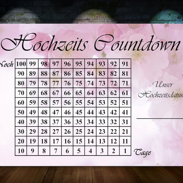 Wedding Countdown - Etsy