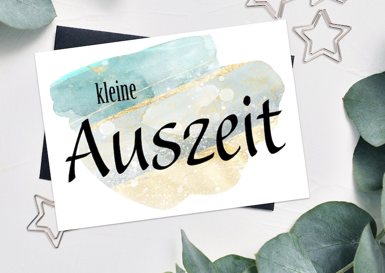 Kleine Auszeit Postkarte - A6 - Karte Me-time - Auszeit nehmen - Etsy.de