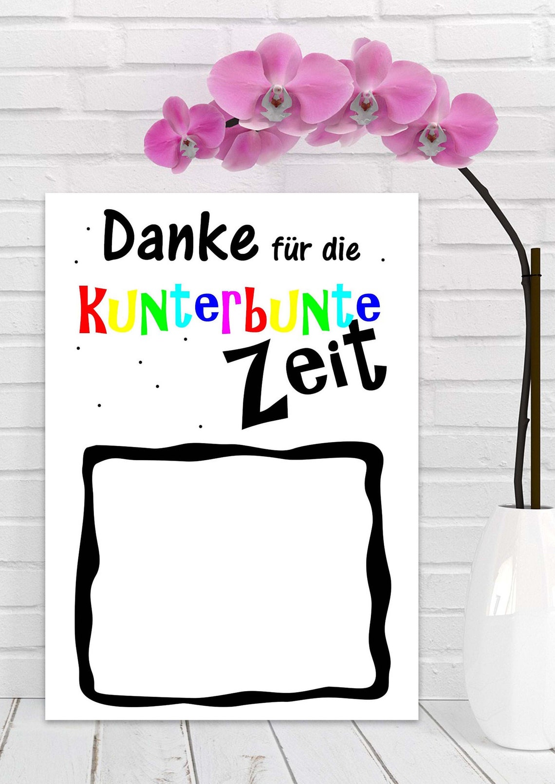 Abschied Kindergarten Poster A4 Abschiedsgeschenk mit Foto Dankesworte ...