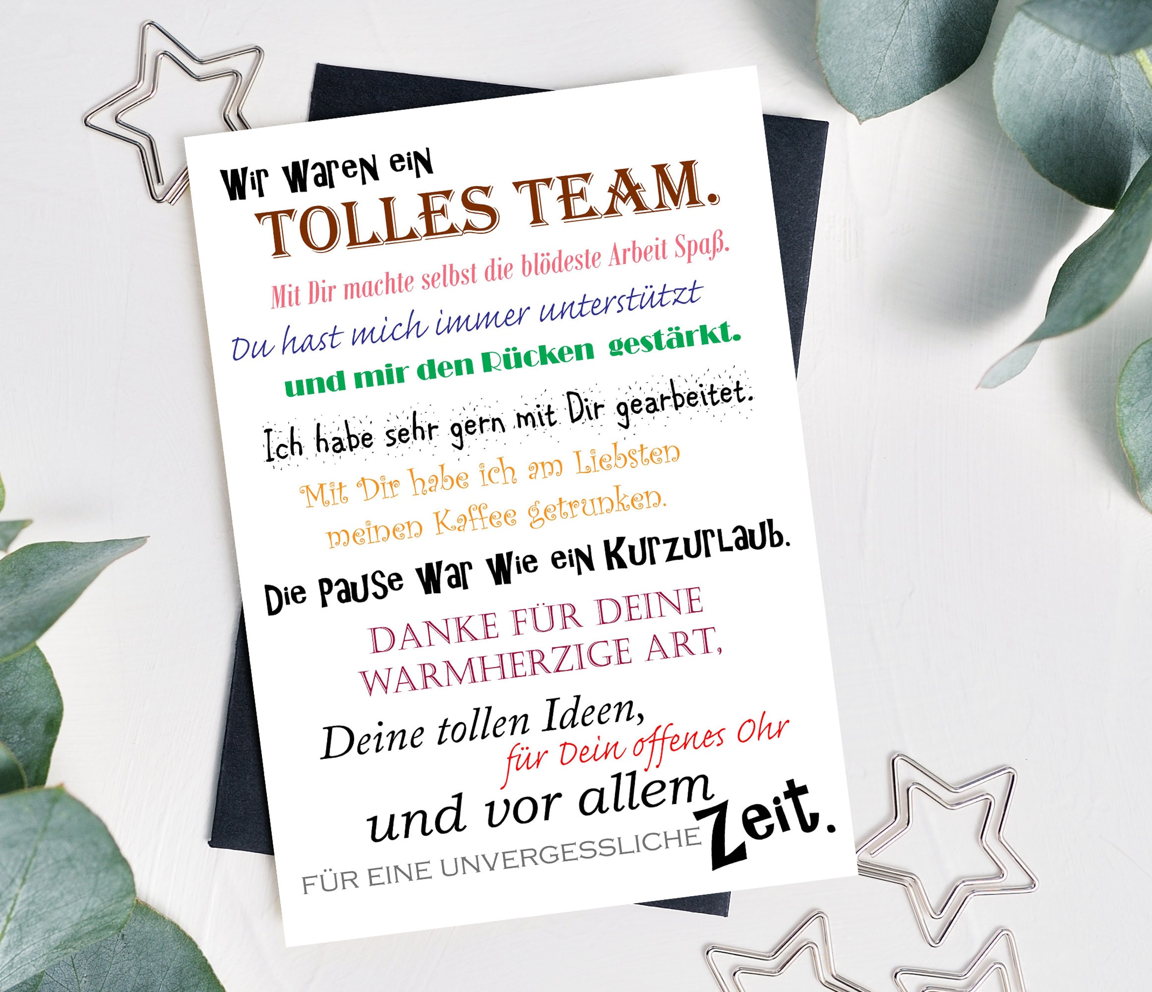 Grußkarte Abschied Kollege Postkarte Dankeschön Ruhestand | Etsy