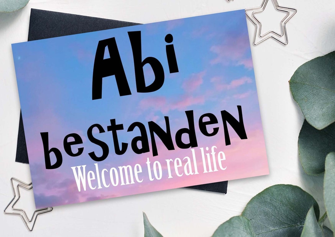 Greeting Card Abitur Graduation Abi Gift Greeting Card Graduation - Etsy