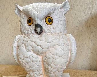 White Owl Lamp - Etsy