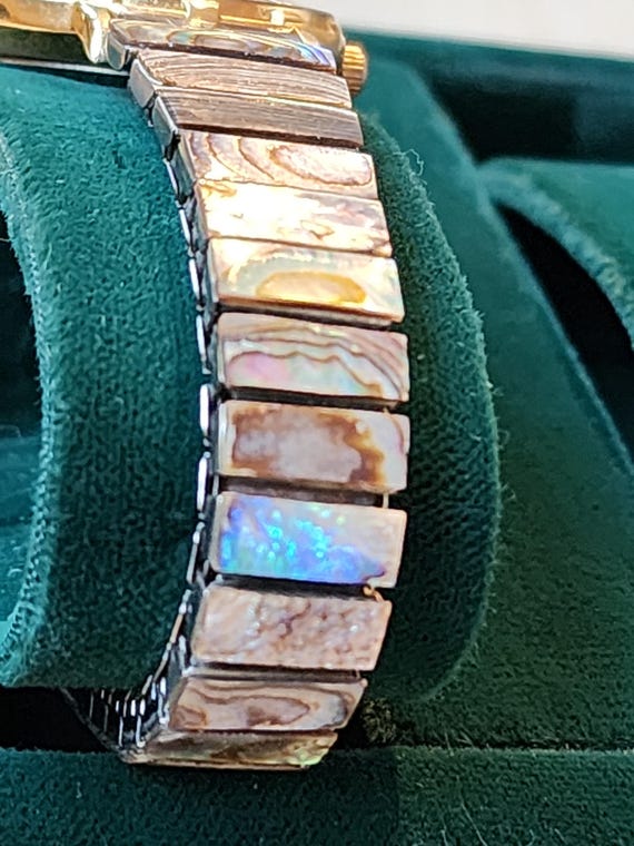Abalone Sea Opal Shell Pearly Ladies Quartz Watch - N… - Gem