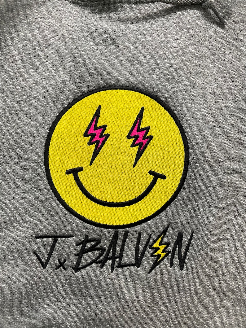 J Balvin Energia Smiley Embroidery Logo DST - Etsy