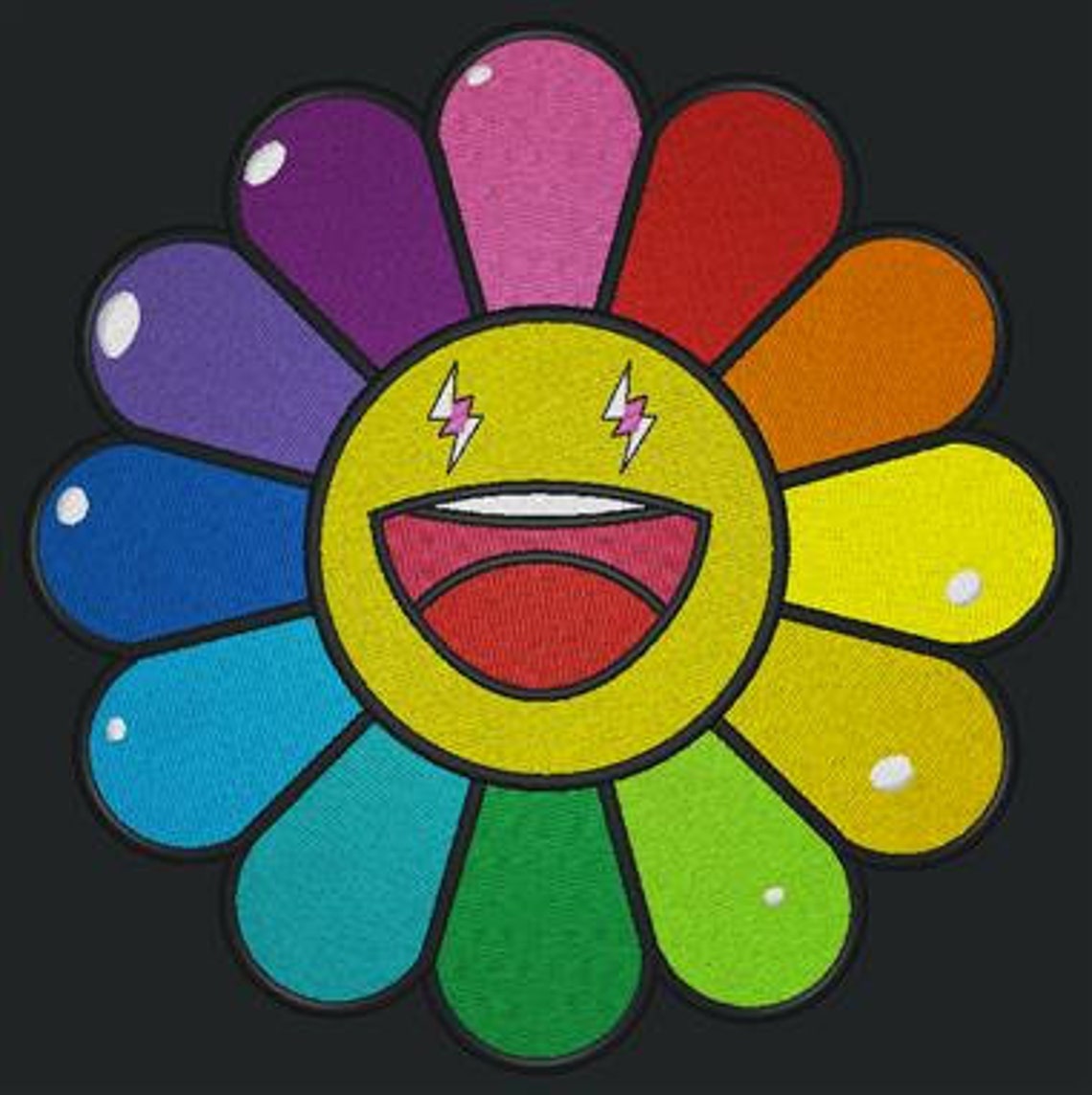 J Balvin Colores Flower Takashi Murakami File for Embroidery - Etsy