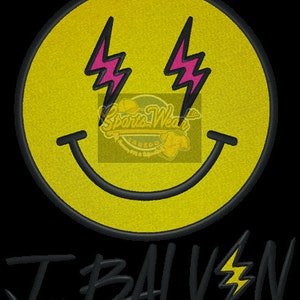 J Balvin Energia Smiley Embroidery Logo DST | Etsy