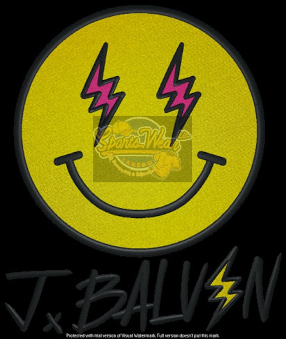 J Balvin Energia Smiley Embroidery Logo DST | Etsy