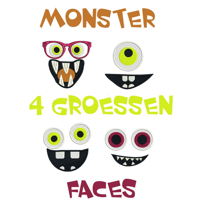 Monster Face - Etsy